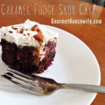 Caramel Fudge Skor Cake - The Gourmet Housewife