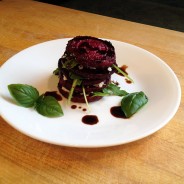 Stacked Beet and Arugula Salad - The Gourmet Housewife